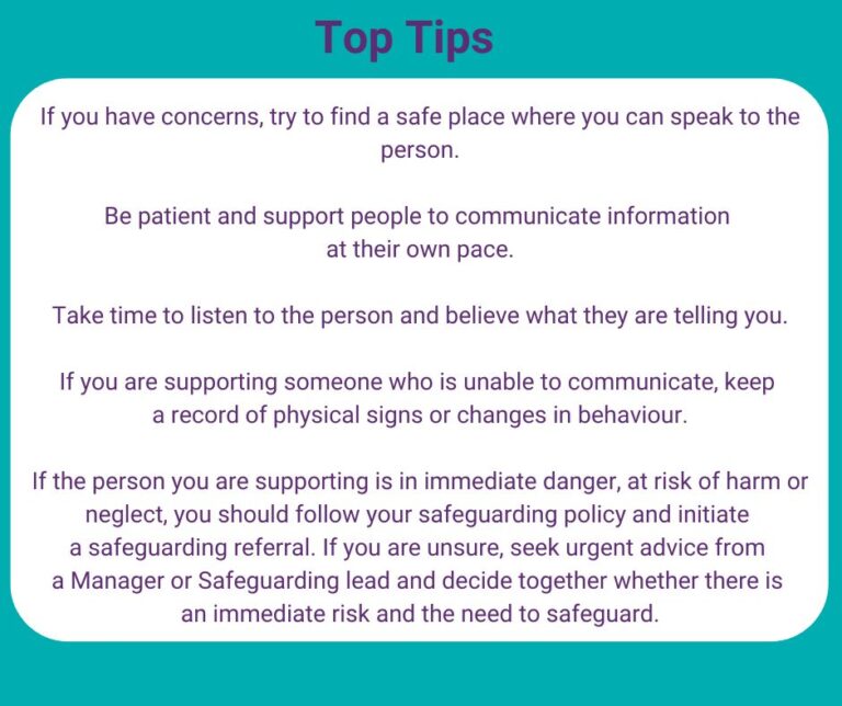 Recognising signs of abuse | SARSAS